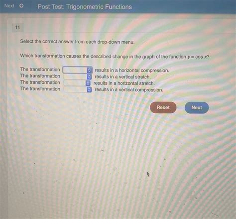 Solved Post Test Trigonometric Functionspost Test