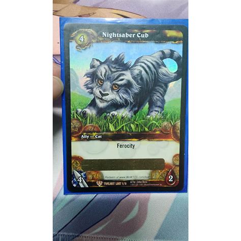 Wow Tcg Unscratched Nightsaber Cub Loot Loot Cards Shopee Malaysia