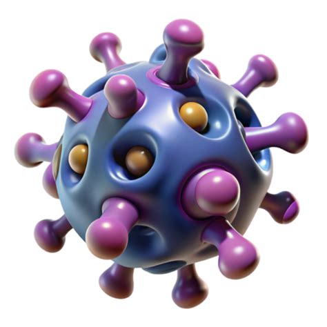 3d Virus Model Illustration Microscopic Pathogen Infectious Agent