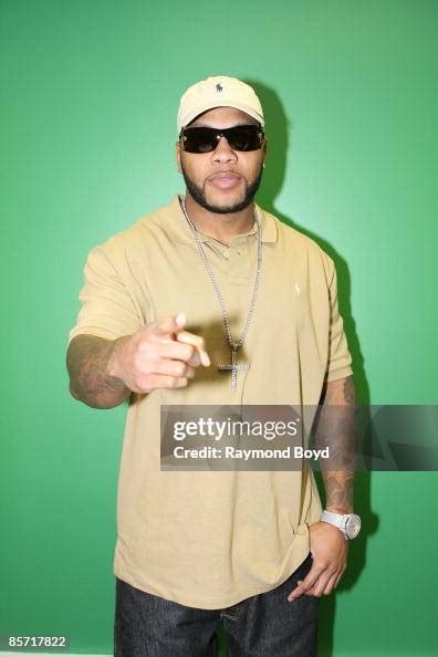 Rapper Flo Rida Poses For Photos In The Coca Cola Lounge At Wgci Fm