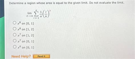solved determine a region whose area is equal to the given