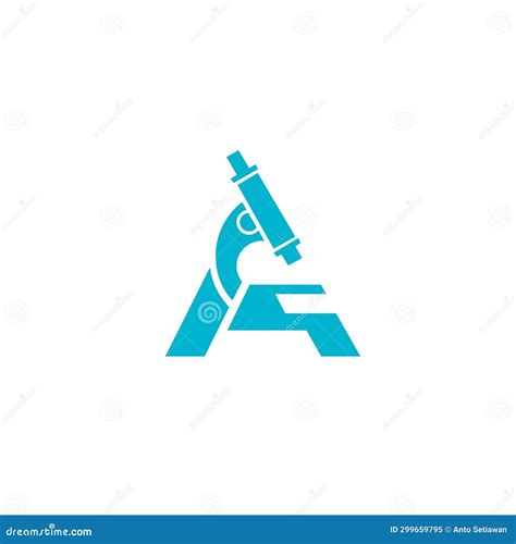 A Microscope Logo Simple Design Stock Vector Illustration Of Science
