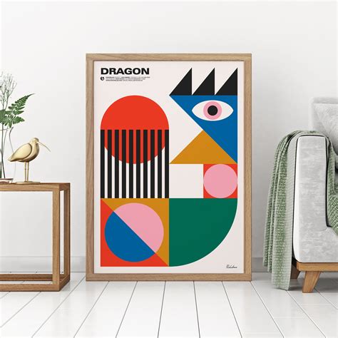 Dragon Printed Poster Designed By Posterlad