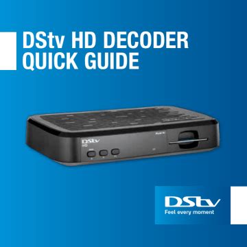 DStv HD Decoder Quick Manual Manualzz
