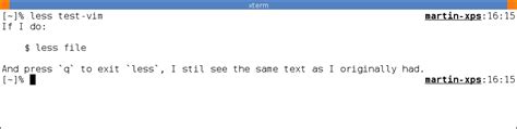 Linux Prevent Vim From Clearing The Terminal After Exit Vi And Vim Stack Exchange