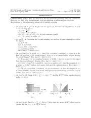 Homework 10 1 Pdf EE 353 Signals And Systems Continuous And Discrete Time Penn State Spring