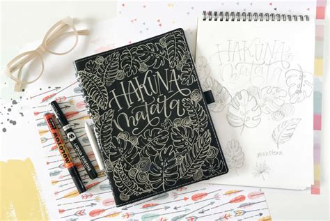 How To Easily Personalize A Notebook With Foil Like Lettering And Art