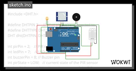 Assignment 1 ★ Build A Smart Home In Wokwi With Minimum 2 Sensors Led