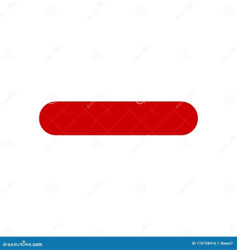 red minus sign negative symbol isolated on a white background stock vector illustration of