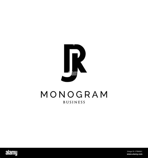 Initial Letter Jr Monogram Logo Design Inspiration Stock Vector Image