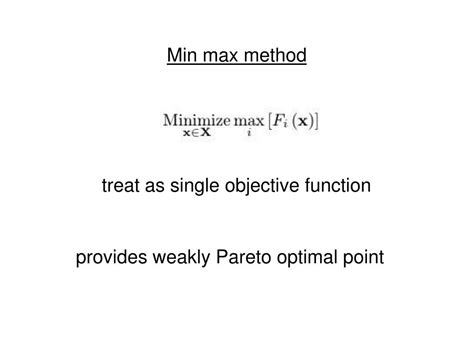 Ppt Multiple Objective Function Optimization Powerpoint Presentation