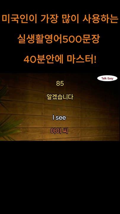 Talk Easy 생활영어1800문장 수면영어 생활영어 기초생활영어 영어회화 기초영어 영어학습 영어말하기 패턴영어