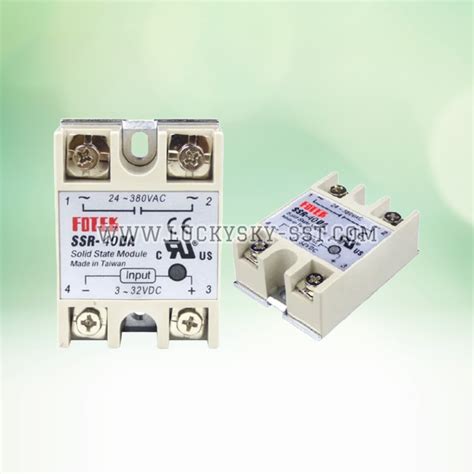 Relay Solid State Relay Ssr Fotek Dc Input To Ac Output 40da Luckysky Sst