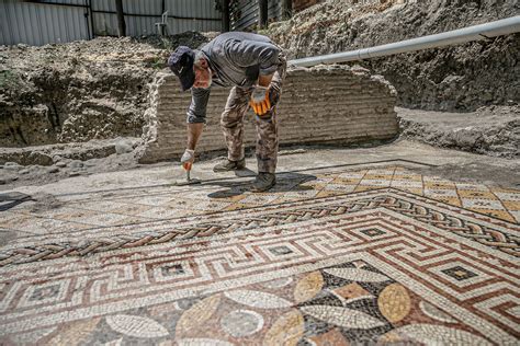 Roman Villa Mosaic Uncovered In Southern Turkey During Construction