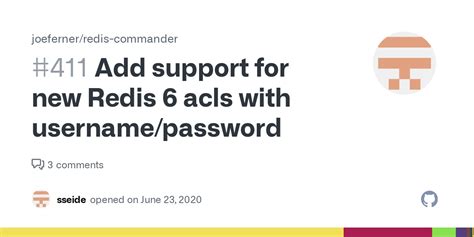 add support for new redis 6 acls with username password · issue 411