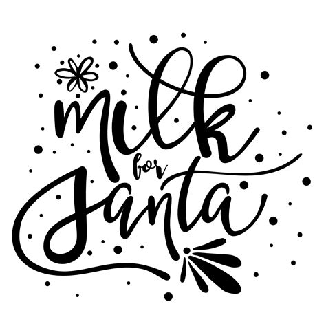 Milk For Santa sign, funny christmas Free Svg File - SVG Heart