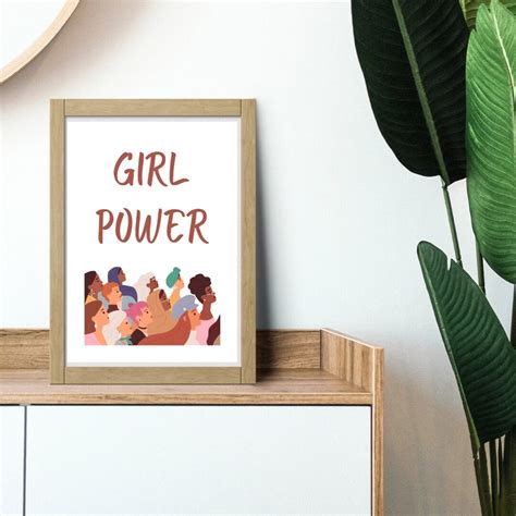 Girl Power Poster Diversity Poster Womens Art Feminism Printable