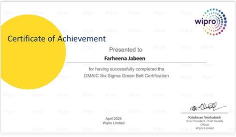farheena jabeen on linkedin turning hardwork focus dedication achievement wipro six green