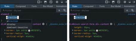 Firefox Inspector Css Rules Suggestionshints Stack Overflow