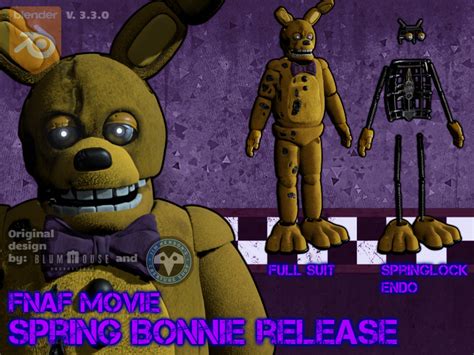 Fnaf Movie Spring Bonnie Release Blender V330 By Stridity On