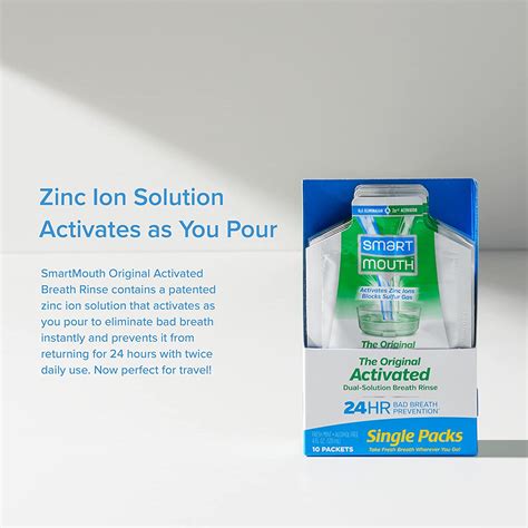 Smartmouth Original Activated Mouthwash Single Packs Travel Mouthwash