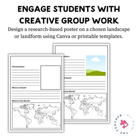 Year 7 Geography Landscapes And Landforms Poster Activity Nsw Curriculum