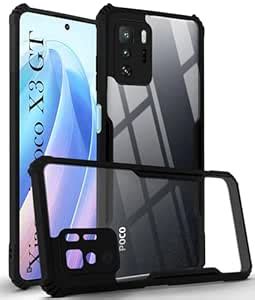 Jkobi Back Cover Case For Xiaomi Poco X Gt Shockproof With Polycarbonate Clear Panel