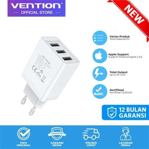 Jual Vention Multiport Wall Charger Adaptor Usb Power Delivery Quick Charge Di Seller Kasamso
