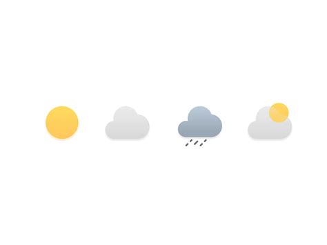 Weather Icons Animation By Andrew Astract On Dribbble