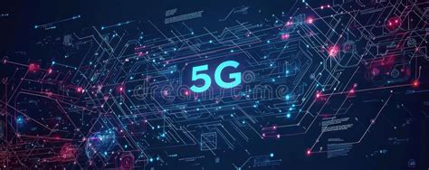 Digital Representation Of 5g Technology With Futuristic Network