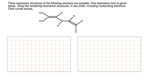 SOLVED Three Resonance Structures Of The Following Structure Are Possible One Resonance Form
