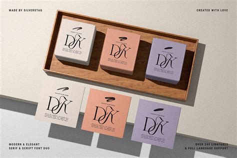 Bespoke Display Elegant Serif And Script Font Duo Behance