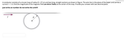 Solved A Conductor Consists Of A Circular Loop Of Radius R Chegg