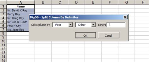 Split Column By Delimiter Or Length Excel Tips Add Ins