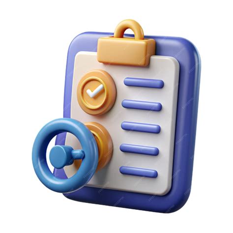 Assignment Target Icon Clipboard Checklist Symbol 3d Vector