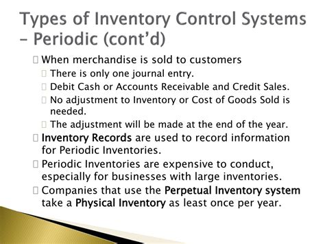 PPT 6 01 Inventory Control Systems PowerPoint Presentation Free