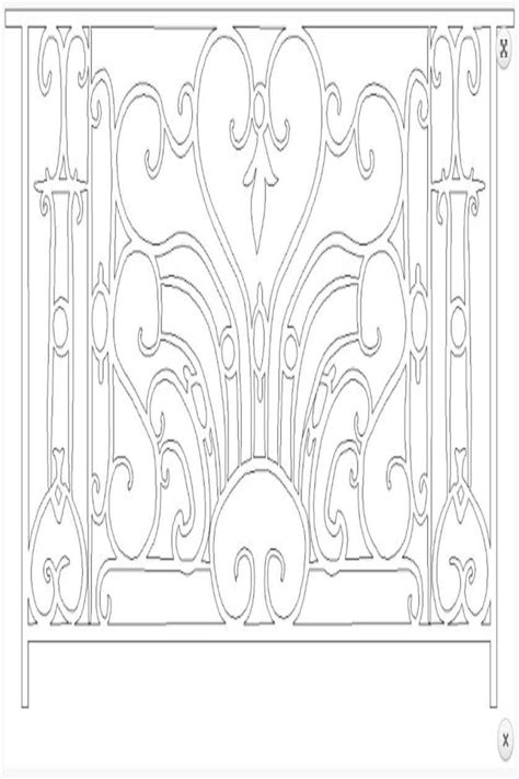 Autocad 2d Model Of A European Traditional Design Railing Traditional