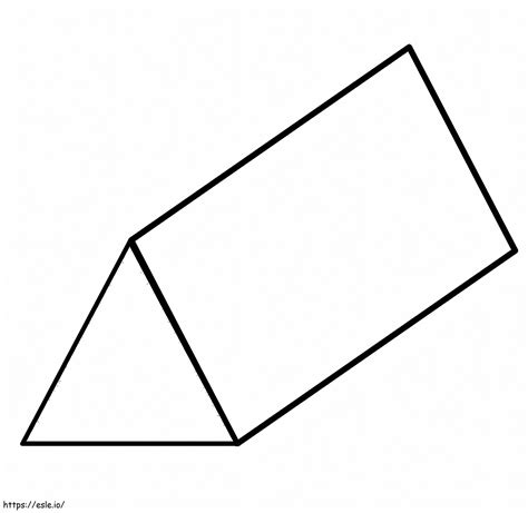 Triangular Prism Coloring Page
