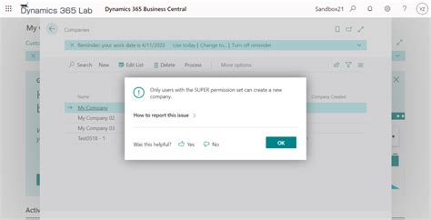 Dynamics 365 Business Central How To Quickly Check If The User Has The Super Permissions Set