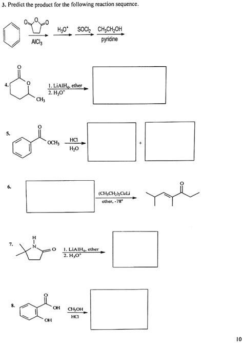 SOLVED: Predict the product for the following reaction sequence: Hyot ...