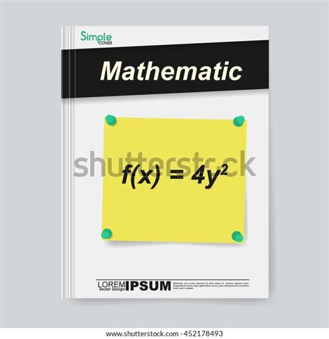 School Notebook Cover Design Template Mathematic Vector De Stock