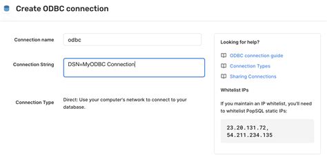 Connecting With Odbc