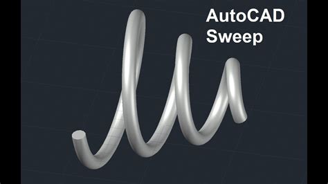 AutoCAD Sweep Command D Surface Or Solid Using Sweep Command YouTube