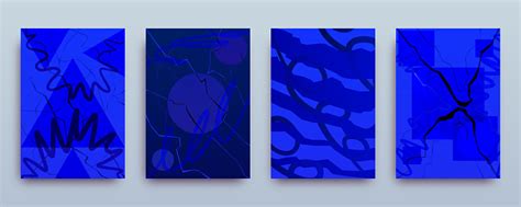 그런지 스타일의 추상 포스터의 벡터 세트 기하학적 요소 손으로 그린 것 닳고 금이 간 것 빛나는 네온 색상 현대적인 추상적인