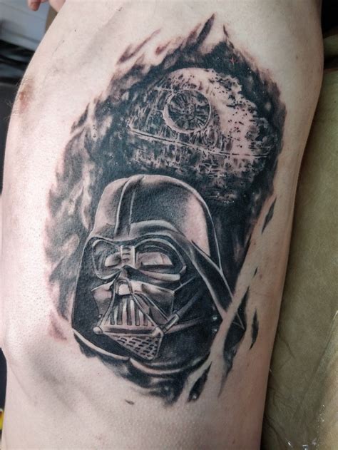 Star Wars Darth Vader Face Tattoo