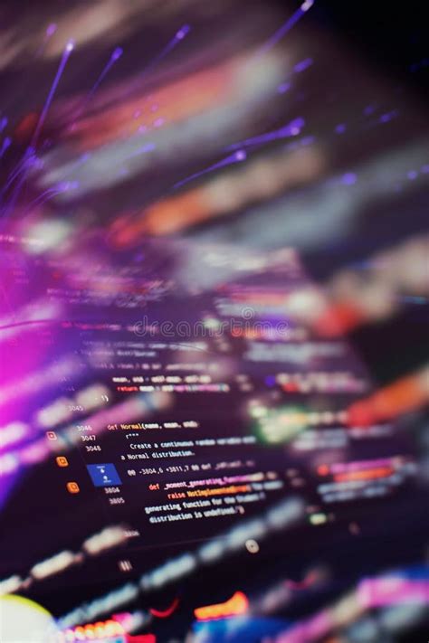 Coding Script Text On Screen Notebook Closeup Photo Running Computer