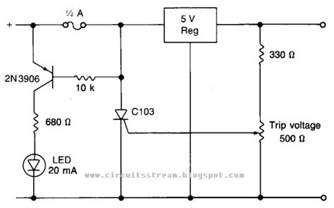 Build A Power Supply Protection Circuit Diagram Electronic Circuit Diagrams Schematics