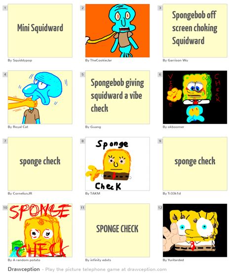 Mini Squidward Drawception Mini Squidward Drawception