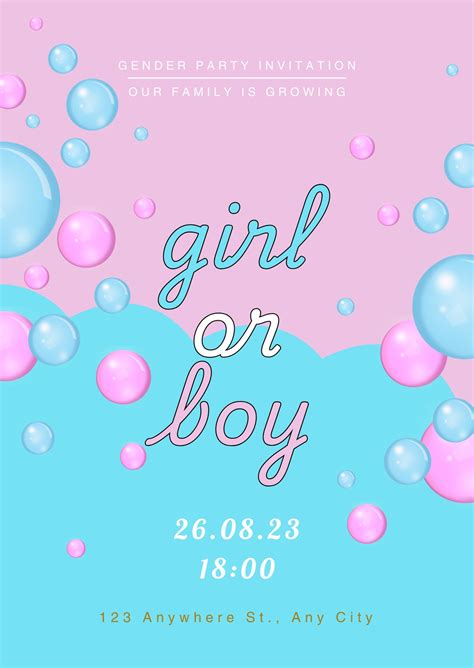 Free Printable Gender Reveal Templates Free Templates