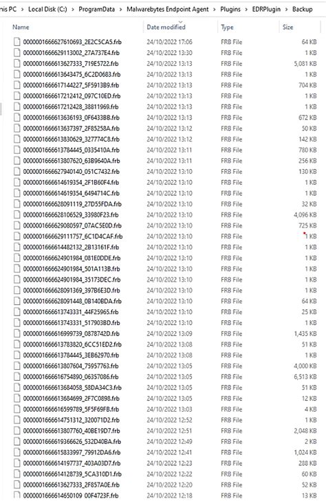 strange malwarebytes endpoint agent edr plugin backup activity